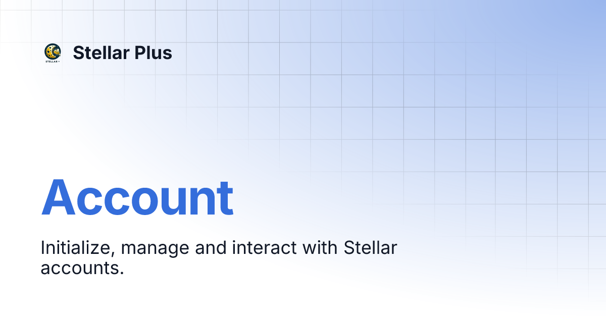 Account | Stellar Plus